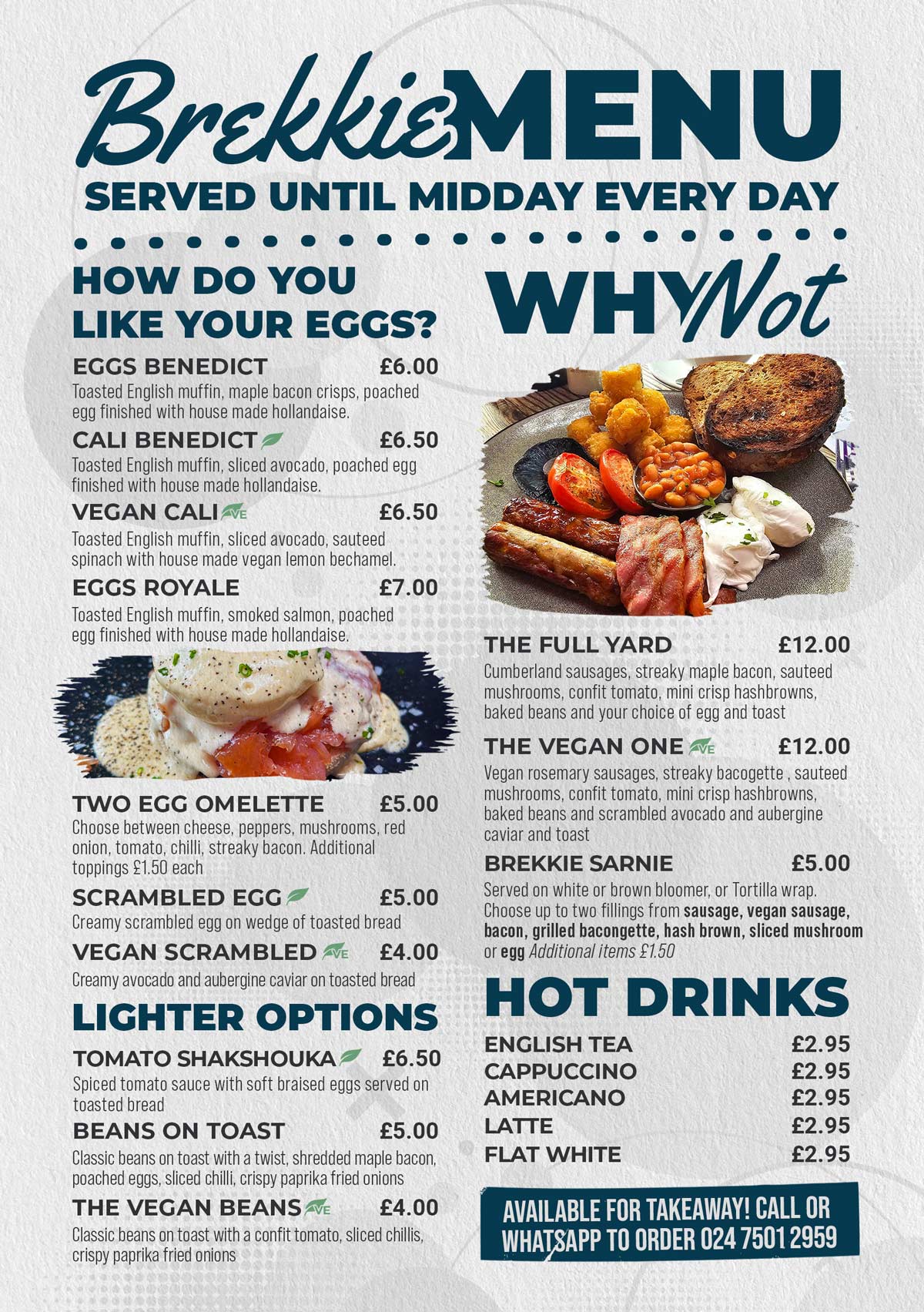 Menu - The Yard Coventry